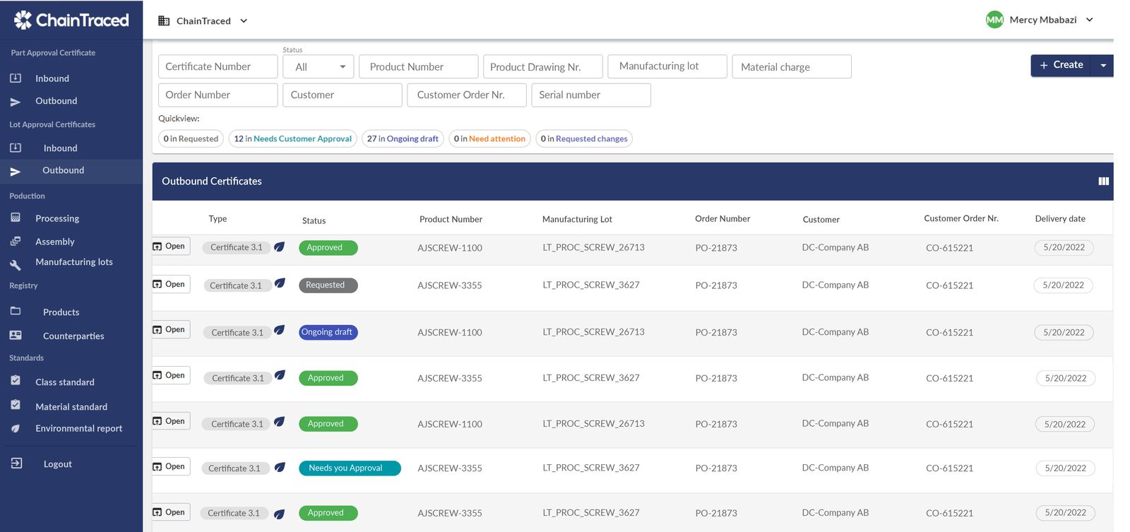 ChainTraced - Supply chain traceability